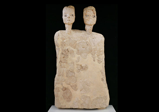 Monumental two-headed bust